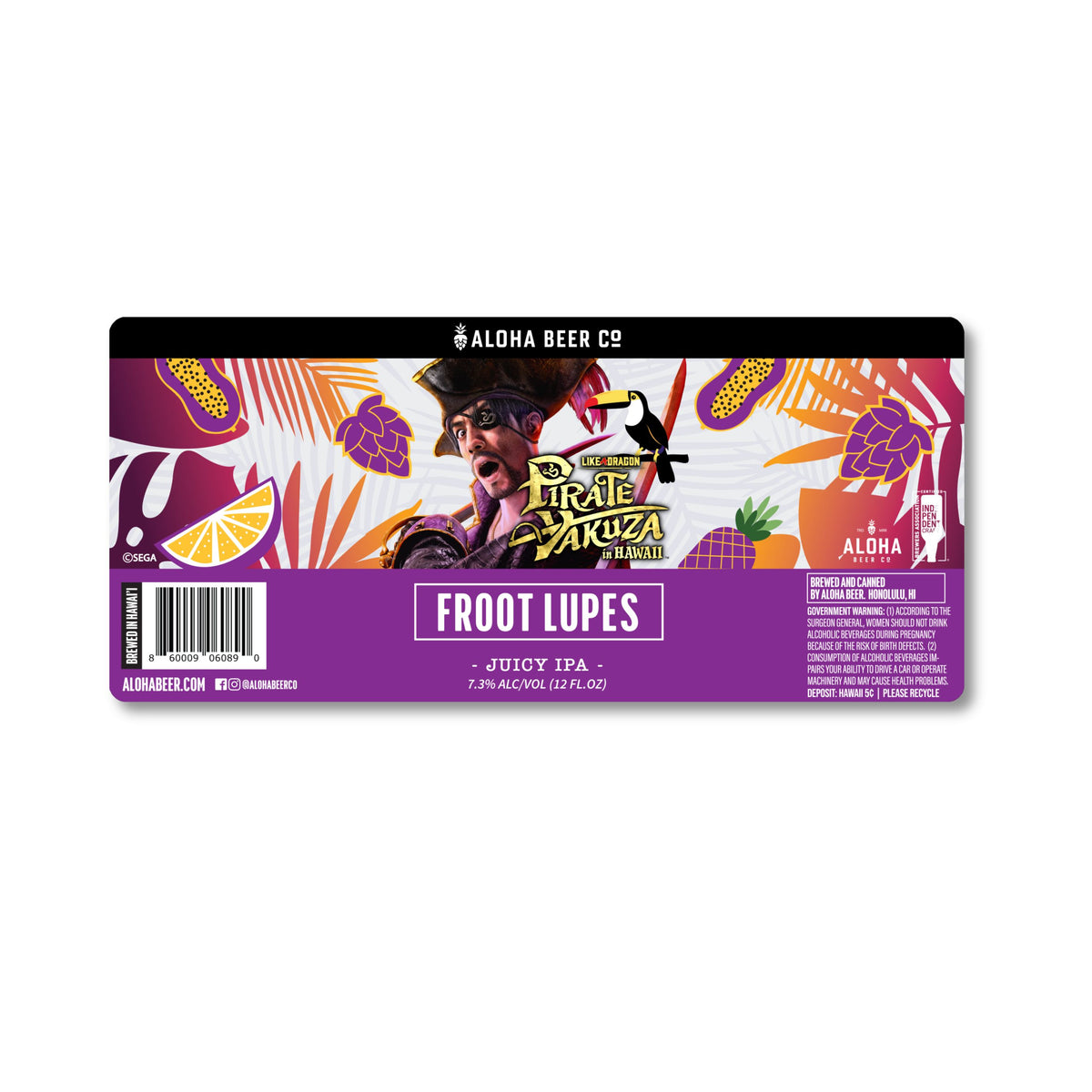 Aloha Beer x Like a Dragon: Pirate Yakuza in Hawaii - Froot Lupes Coll