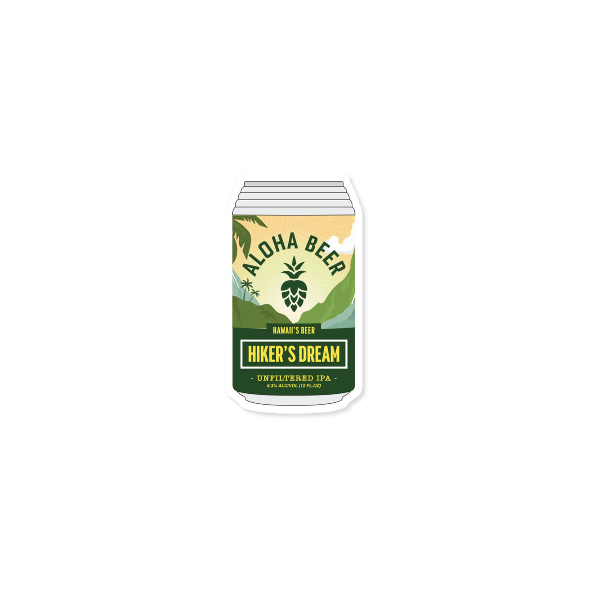 Hiker's Dream Beer Can Sticker – Aloha Beer
