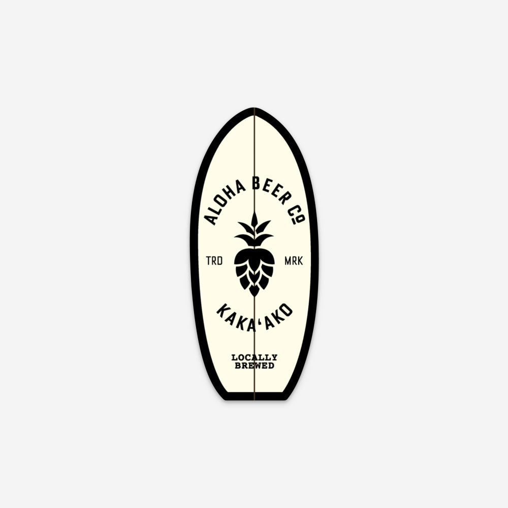 Kaka'ako Surfboard Sticker – Aloha Beer