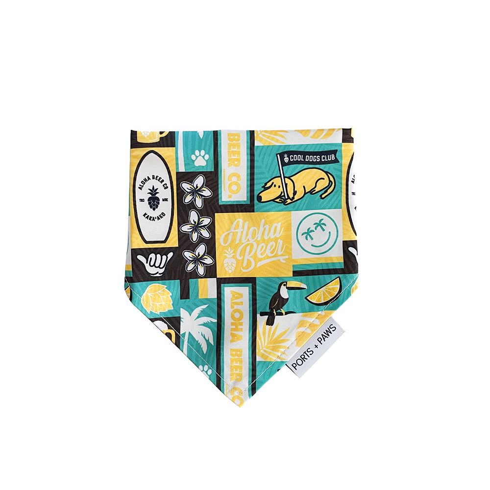 Aloha Beer Quick-Dry Dog Bandana