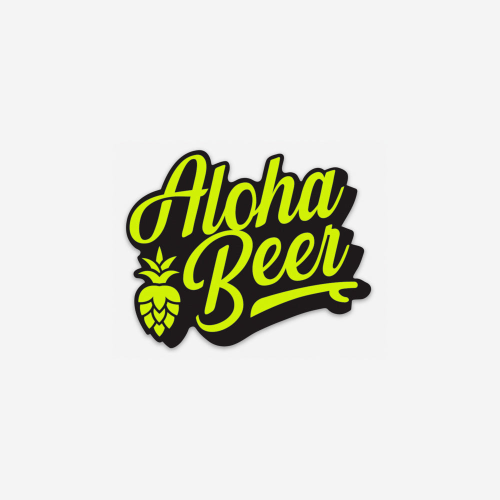 Acid Green Aloha Sticker – Aloha Beer