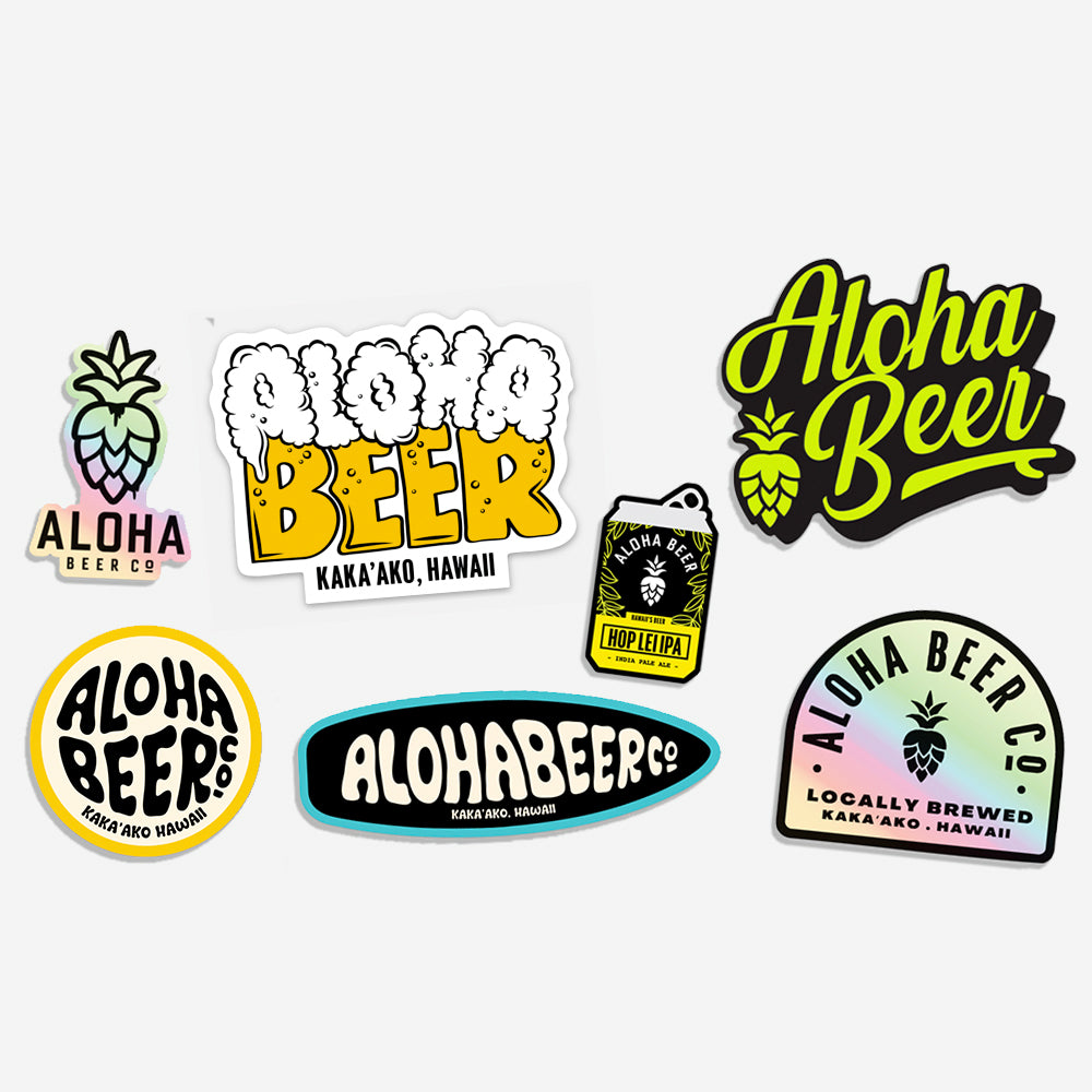 Aloha Beer Sticker Set